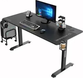 ULTRADESK Momentum černá / Herní stůl / 152 x 70 x 75 cm / USB hub
