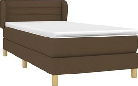 Box spring postel s matrací tmavě hnědá 80x200 cm textil 3126840