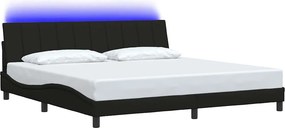 Rám postele bez matrace Hanko černý 200 x 200 cm textil 3310484