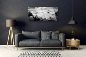 Obraz na skle Skála Moře Krajina 100x50 cm