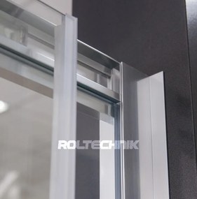 Roth Vanová zástěna s posuvnými dveřmi LLV2 a pevnou boční stěnou LLVB Varianta: šířka: 80 cm, orientace: Uni, typ: Pevná boční stěna - (LLVB 800 - 573-8000000-00-02), Barva profilů a typ výplně: profily: brillant, výplň: transparent