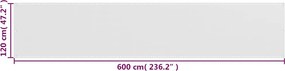 Balkonová zástěna bílá 120 x 600 cm HDPE 310871