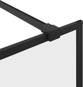 Zástěna do průchozí sprchy čiré ESG sklo 90 x 195 cm černá 151024