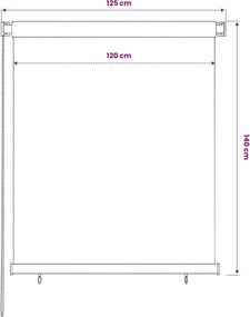 Venkovní roleta 125 (Š) x 140 (V) cm tmavě zelená HDPE 312812