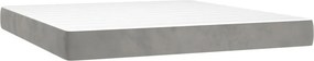 Box spring postel s matrací světle šedá 160x200 cm samet 3141431