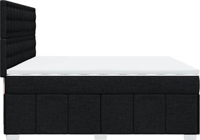 Box spring postel s matrací černá 200x200 cm textil 3294091