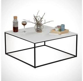Asir | Konferenční stolek  ROYAL 43x75 cm černá/bílá | AS0862