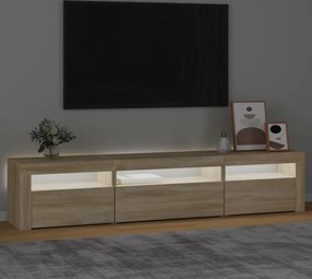 vidaXL TV skříňka s LED osvětlením 195x35x40 cm [3152740] Barva: Bílá