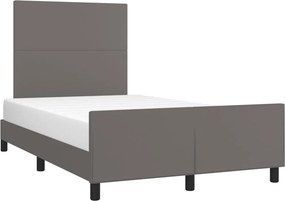 Rám postele bez matrace šedý 120x190 cm umělá kůže 3270552