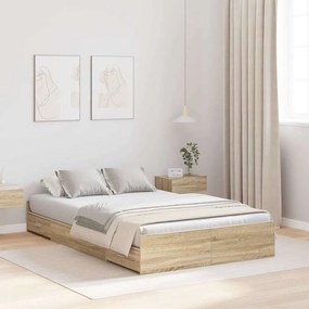 Rám postele s úložným prostorem s čelo Sonoma dub 120 x 200 cm 3335303