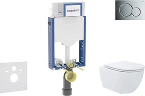 SANITINO - Set předstěnové instalace, klozetu Oudee a Slim sedátka softclose, tlačítko Sigma01, lesklý chrom SANI11CA1187