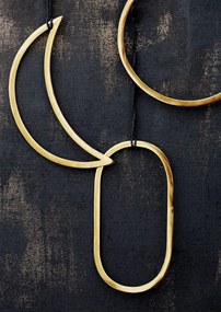 MADAM STOLTZ Závěsný kruh na dekorování Gold 28 cm, zlatá barva, kov