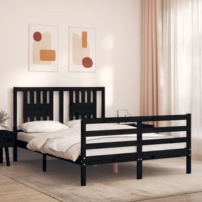 vidaXL Rám postele s čelem 120 x 200 cm masivní dřevo [3194566] Barva: Přírodní