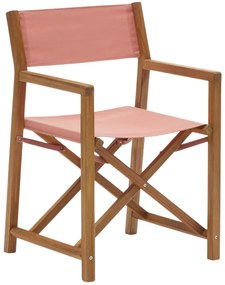 OnaDnes -20% Akátová zahradní skládací židle Kave Home Thianna s terakotově červeným sedákem
