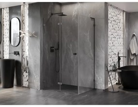 Mexen Lunar-F L, skládací sprchový kout levý 100 x 70 cm, 8mm čiré sklo, profil grafit broušený, 836L-100-070-66-00-L