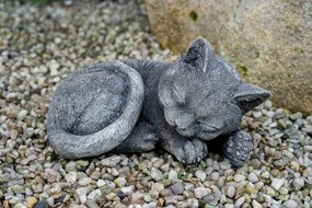Pierre design Zahradní betonová dekorace Spící koťátko