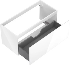 Mexen Orio, koupelnová skříňka 100 cm, 1 zásuvka, bílá lesklá, 91A10-10047-1-BF00