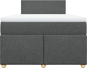 Box spring postel s matrací tmavě šedá 120x190 cm textil 3286613