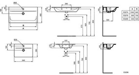 Ideal Standard Connect Nábytkové umyvadlo 104 cm E027401