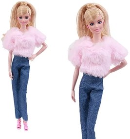 Šatičky pro panenku Barbie - kalhoty + triko (30 cm) Barva: l145