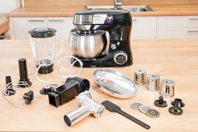 Multifunkční kuchyňský robot BestBerg BBR-1900B / 1900 W / 5 l / 12 rychlostí / černá