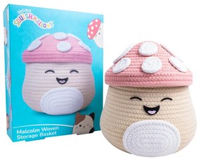 Béžový látkový dětský koš na hračky ø 23x22 cm Fizz Malcolm – SQUISHMALLOWS