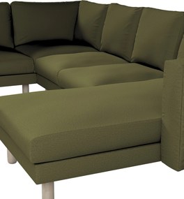 Potah na pohovku IKEA Norsborg rohová, 5-místná se šezlongem barva zelená látka pletený vzor