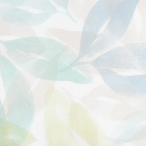SCANquilt povlečení KLASIK DESIGN pastel leaves tyrkysovozelená 140 x 200/70 x 90 cm