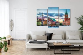 Vícedílný obraz Panoramatický Pohled Na Královský Hrad Ve Varšavě Nedostatek Nedostatek Přírodní plátno 150x100