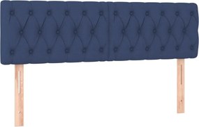 Box spring postel s matrací modrá 140x190 cm textil 3140855