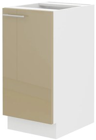 Dolní kuchyňská skříňka Lavera 40 D 1F BB (bílá + lesk cappucino). 1032374
