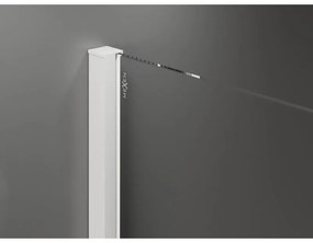 Mexen Velar, sprchový kout s posuvnými dveřmi 100(dveře) x 110(stěna) cm, 8mm čiré sklo, bílá, 871-100-110-01-20
