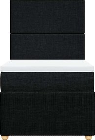 Box spring postel s matrací černá 80 x 200 cm textil 3294178