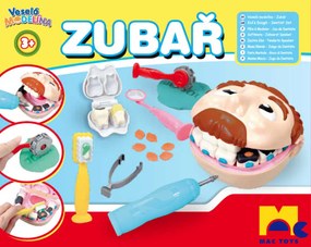 MAC TOYS Modelína malý zubař set hlava s vrtačkou na baterie s nástroji plast m4411688