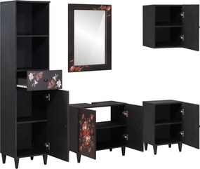 Sada koupelnových skříněk 5 ks 62 x 33 x 58 cm 3310144