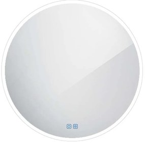 Nimco - Zrcadlo s LED osvětlením, průměr 80 cm, dotykový senzor, hliník ZP 26002RVX
