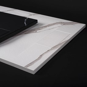 Rea Sami Marble umyvadlo, 36 x 36 cm, bílá, REA-U8703