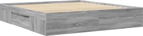 Rám postele bez matrace Grey Sonoma 180x200cm kompozitní dřevo 3295455