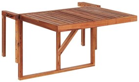 Balkonový skládací stůl z akátového dřeva 60 x 40 cm tmavý UDINE Beliani