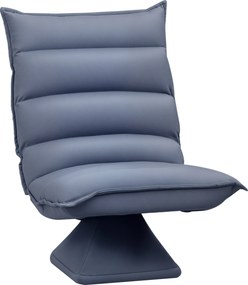 HOMCOM Pohovka na podlaze s nastavitelným opěradlem, otáčecí meditační křeslo, polohovatelné křeslo do obývacího pokoje, kanceláře, mikrovlákno, šedá,