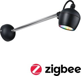 P 94773 LED venkovní nástěnné svítidlo Smart Home Zigbee Kikolo RGBW IP65 90mm RGBW+ 6,2W 230V antracit umělá hmota/hliník - PAULMANN