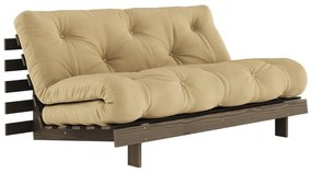 Rozkládací pohovka v béžovohořčicové barvě 160 cm Roots – Karup Design