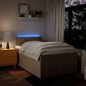 Box spring postel s matrací krémová 120x190 cm textil 3289312