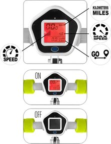 Skládací koloběžka Skids Control s tachometrem
