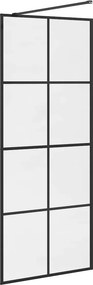 Zástěna do průchozí sprchy čiré ESG sklo 80 x 195 cm černá 151033