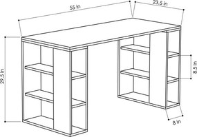 Pracovní stůl Colmar White and Oak