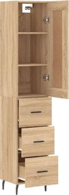 Skříň highboard dub sonoma 34,5 x 34 x 180 cm kompozitní dřevo 3200212