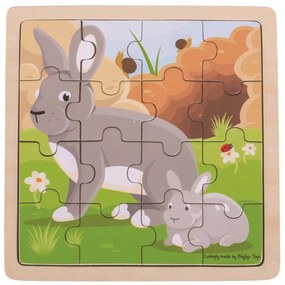 Bigjigs Toys Puzzle Králík s králíčkem