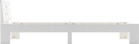 Rám postele bílý masivní borové dřevo 90 x 200 cm 283154
