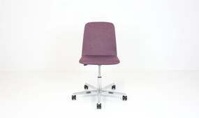 Židle konferenční, LDSeating, fialová/alu. kříž, polstrovaná